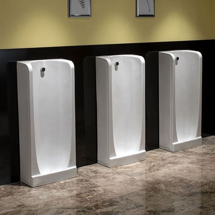 Niagara Back Inlet Urinal - White Stainless Steel finish