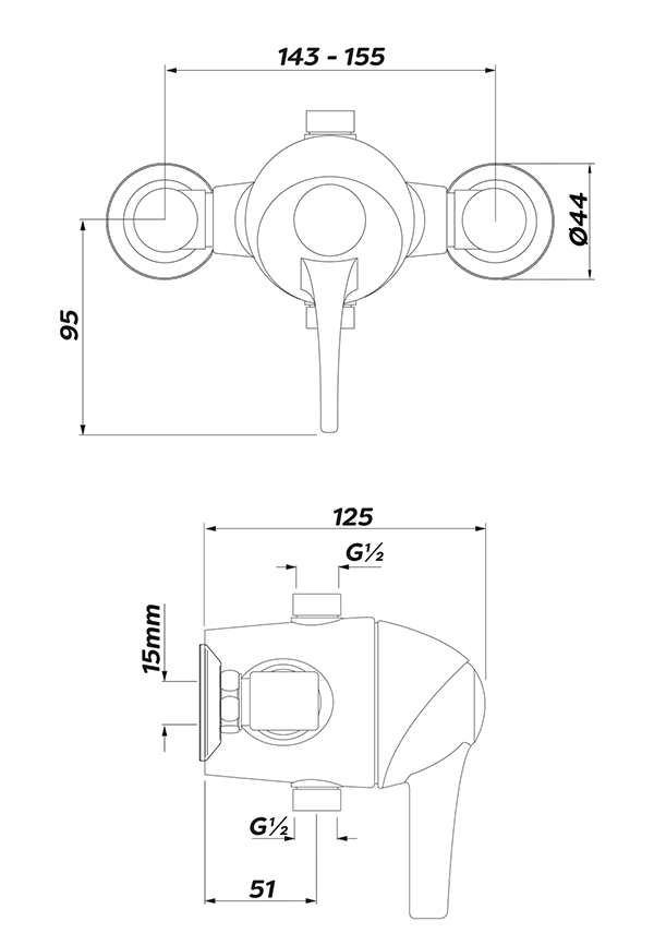 Commercial Doc M / DDA Shower Pack with Exposed Shower Valves ...