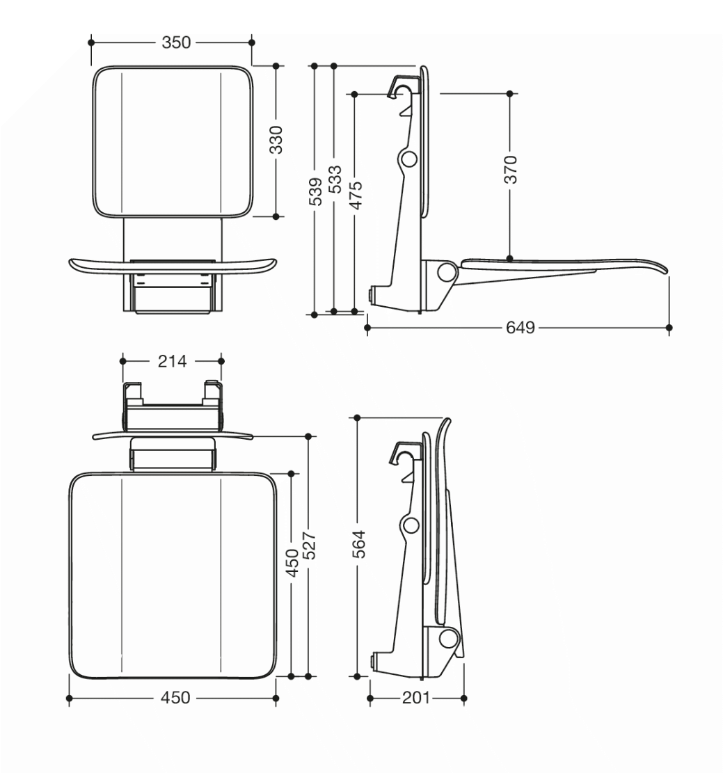 Hotel & Care Removable DDA Collection Shower Pack in Chrome