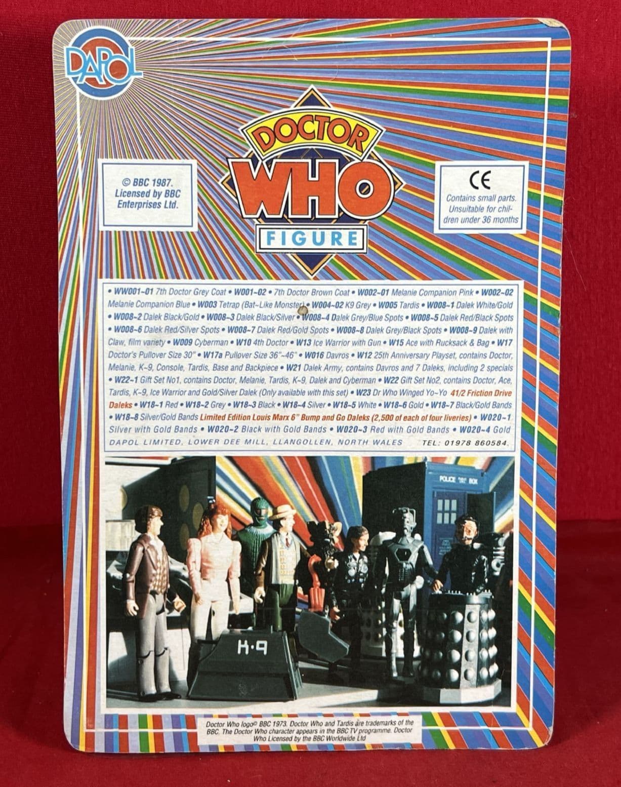 Doctor Who Dapol Rainbow Card Grey/Blue Dalek - Figure - Sealed/Unpunched