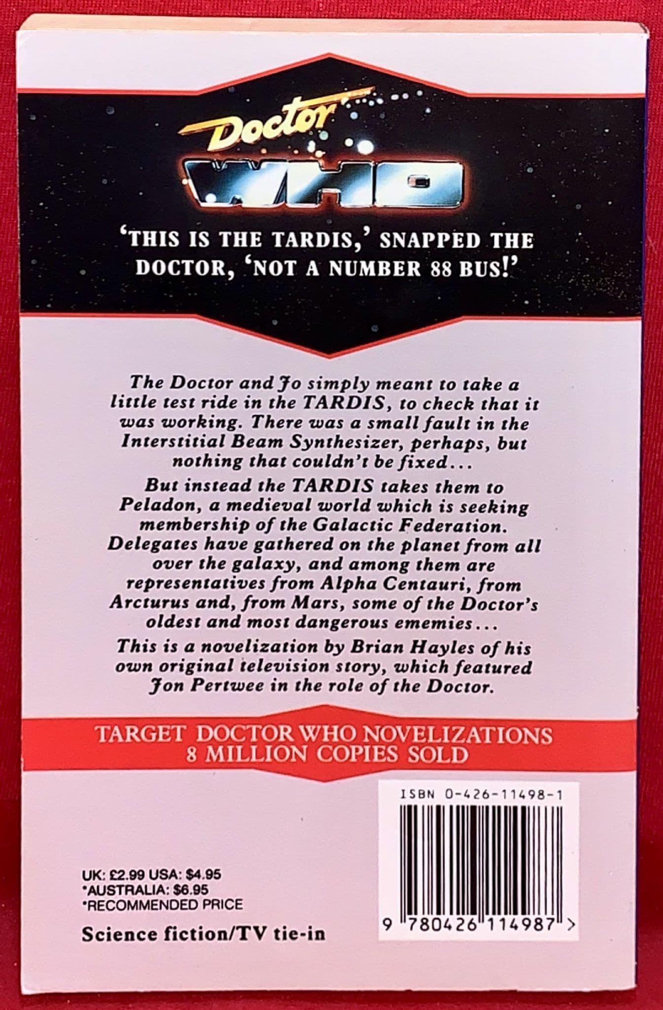 Doctor Who Target Novelisation No 13 The Curse of Peladon - Virgin Blue ...