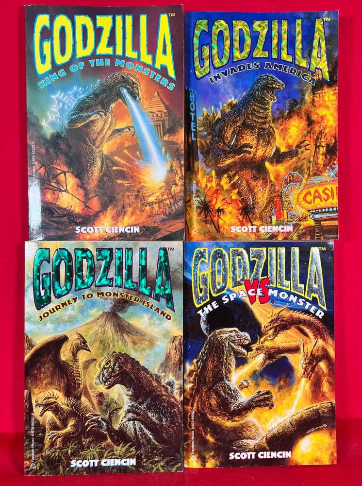 Godzilla Junior Novels By Scott Ciencin - Complete Set of 4 - Very Rare