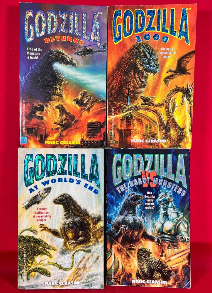 Godzilla Novels By Marc Cerasini - Complete Set of 4 - Very Rare