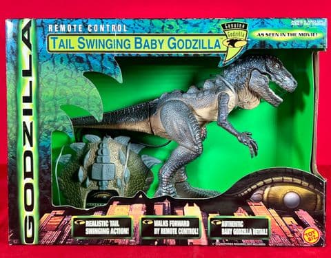 Godzilla Remote Control Tail Swinging Baby Godzilla - Complete & Boxed