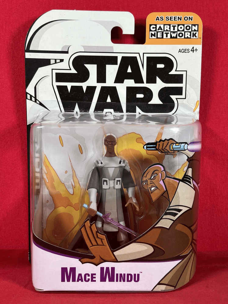 Star Wars Clone Wars Cartoon Network Mace Windu - Sealed on Card
