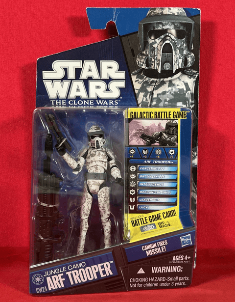 Star Wars The Clone Wars Blue Card Jungle Camo ARF Trooper - Sealed on Card