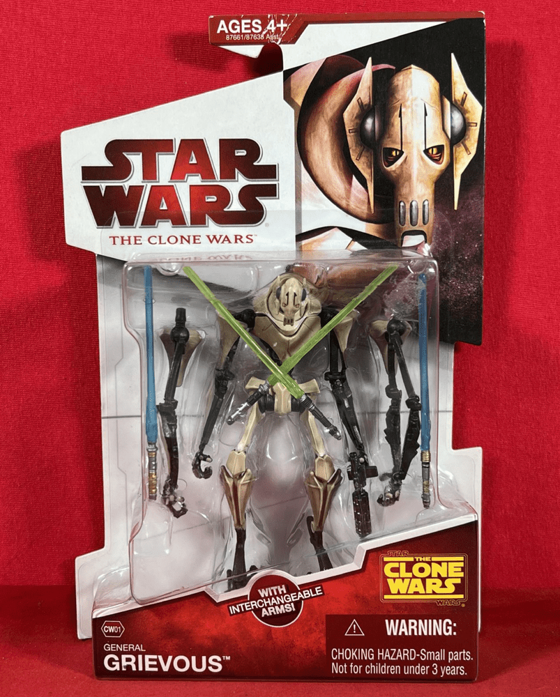 Star Wars The Clone Wars Red Line General Grievous - Sealed on Card