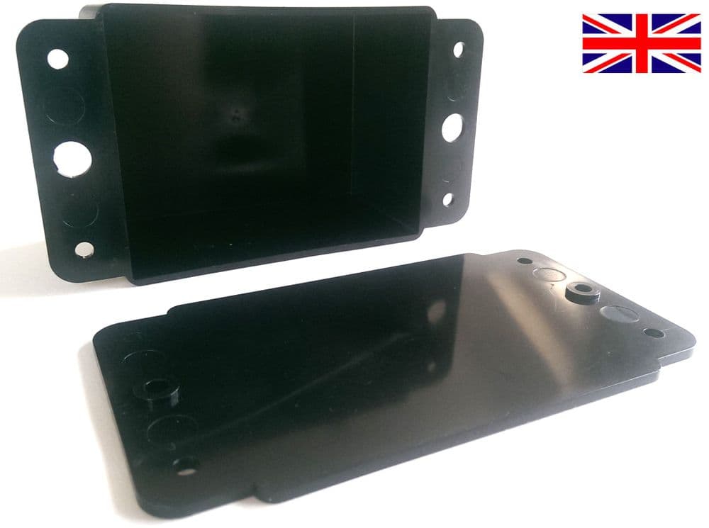 Black ABS Box with Base and Mounting Flanges YN36