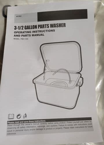Bench Top Parts Washer 3 5 Gallon