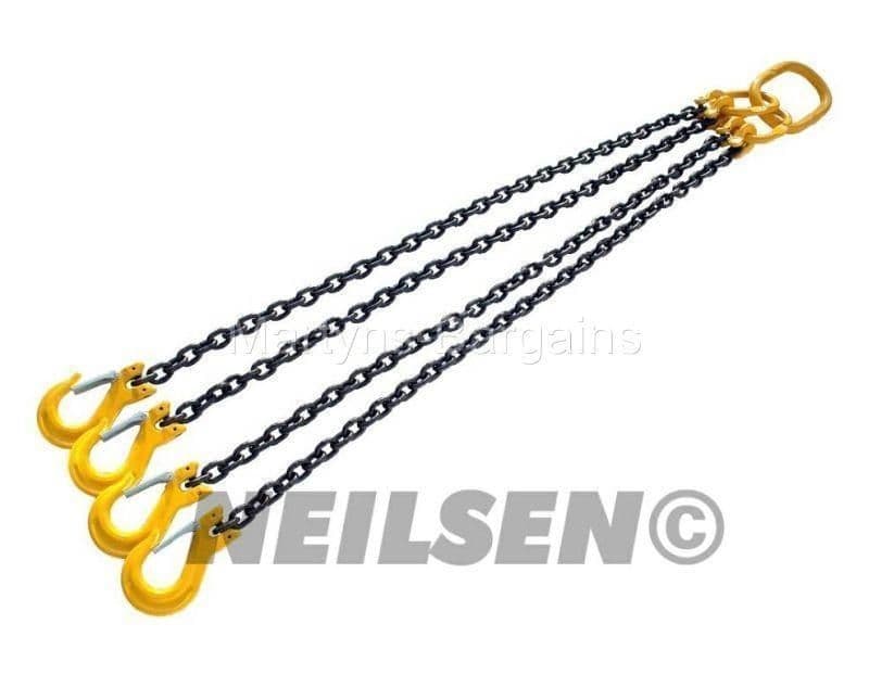 Chain Slings 1 Metre 4 Legs up to 4 Tonne Lifting Chains CE Approved