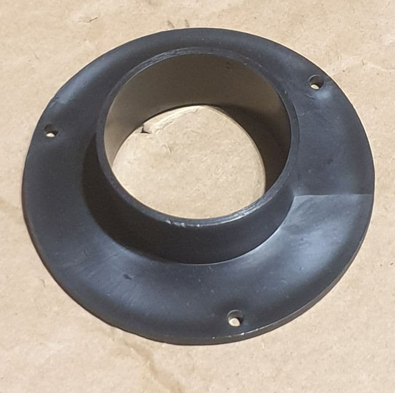 Flange fitting for Bench Top Cabinet Extractor Port 18 Black