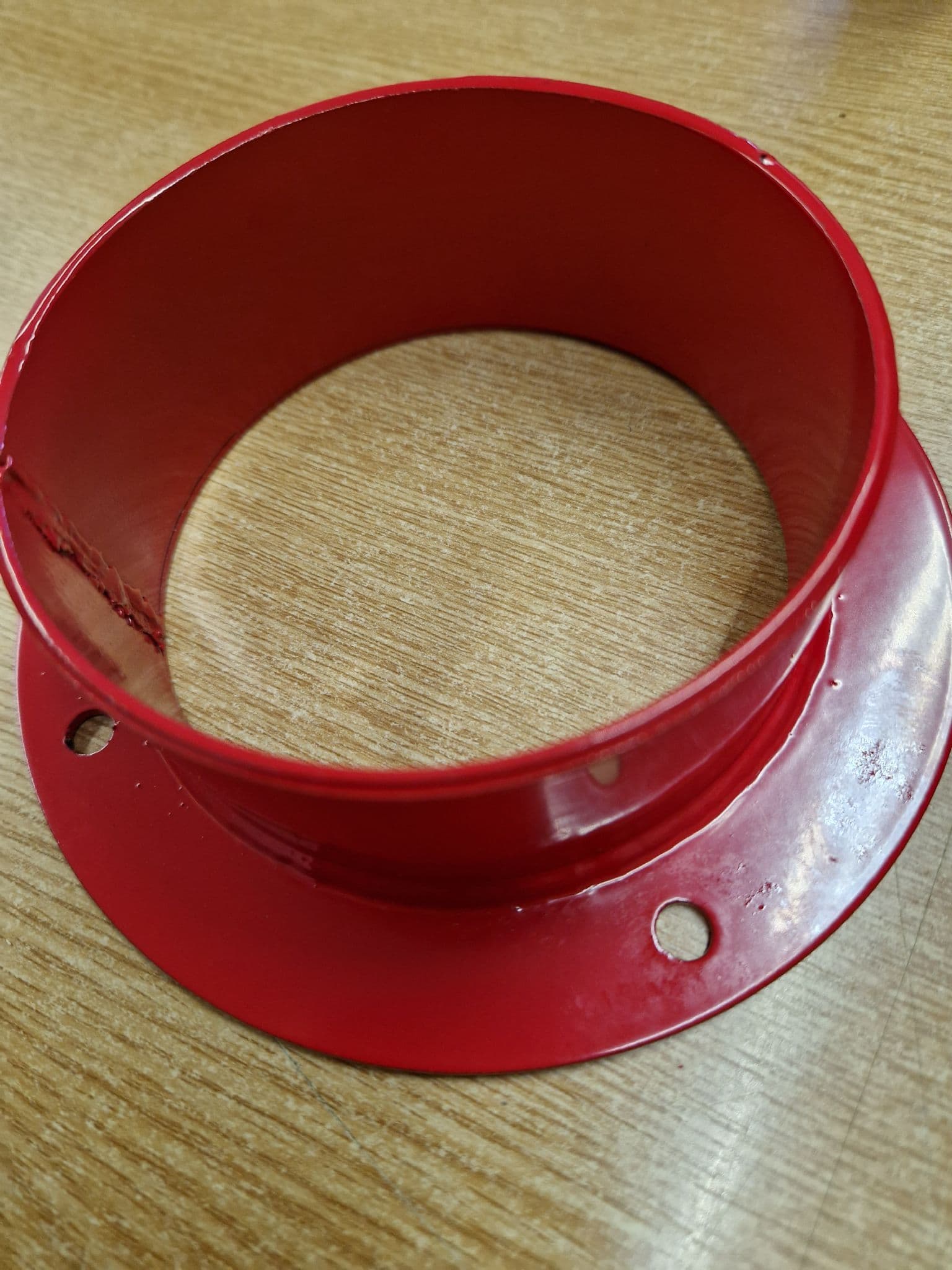 Flange fitting for Cyclone Dust Extractor Port Red