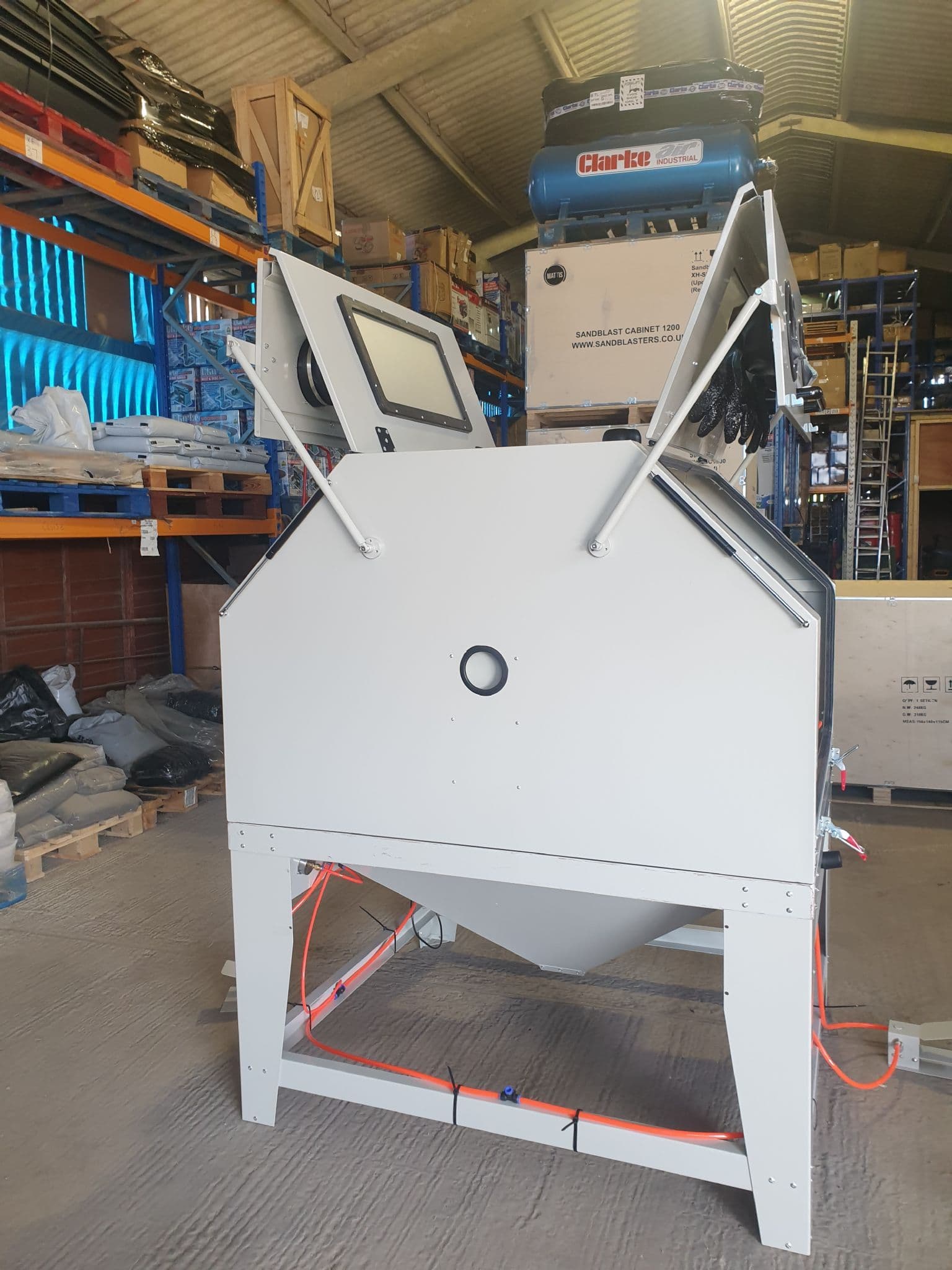 Large Sand Blast Cabinet SBC1280 with 2 work stations