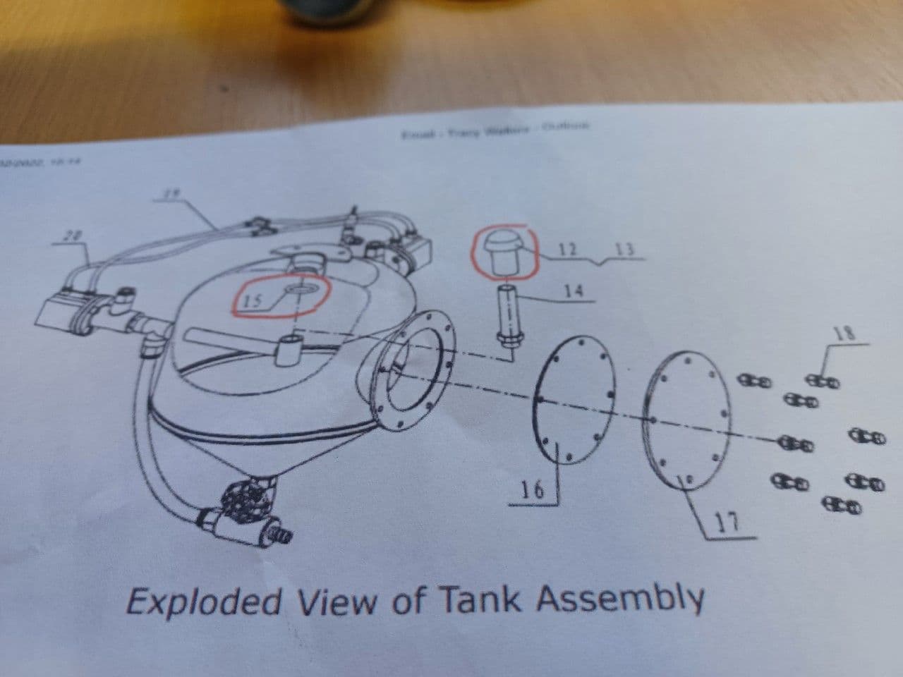 Mushroom Head with fixed tube and o-type ring for PSBC990 cabinet