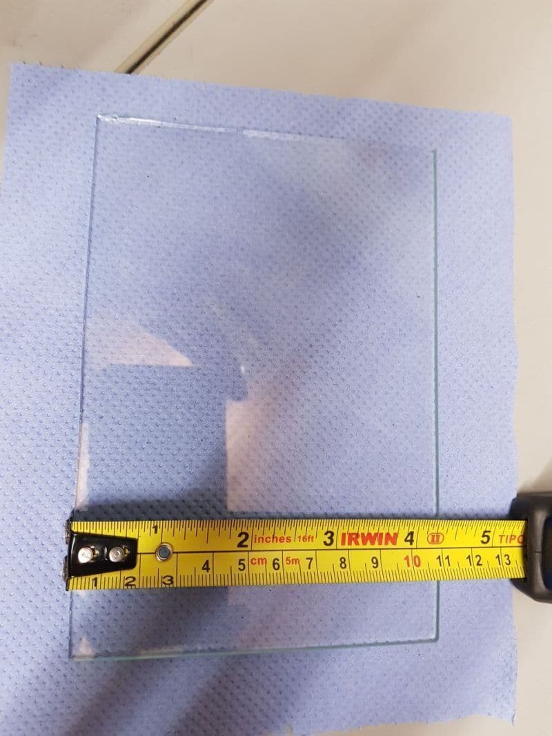 Sand blast helmet Glass screen 150mm x 110mm Grit Blasting Visor Glass