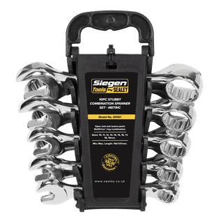 Sealey Combination Spanner Set 10pc Stubby Metric