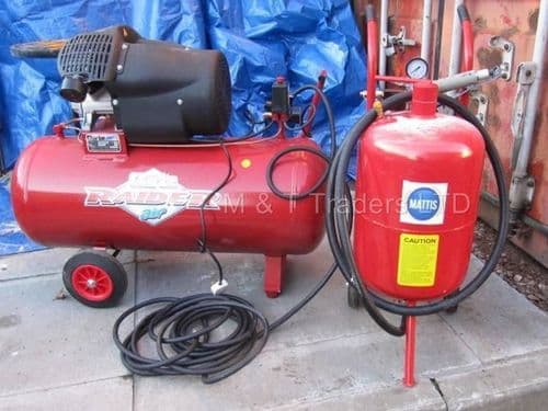 Set up for 10g Sand Blast Pot Compressor Airline & Media