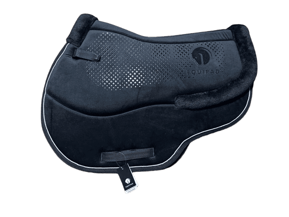 Opulence Saddle Pads Black With black Fur Jump