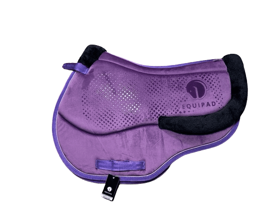 Opulence Saddle Pads Purple with Black Fur Jump