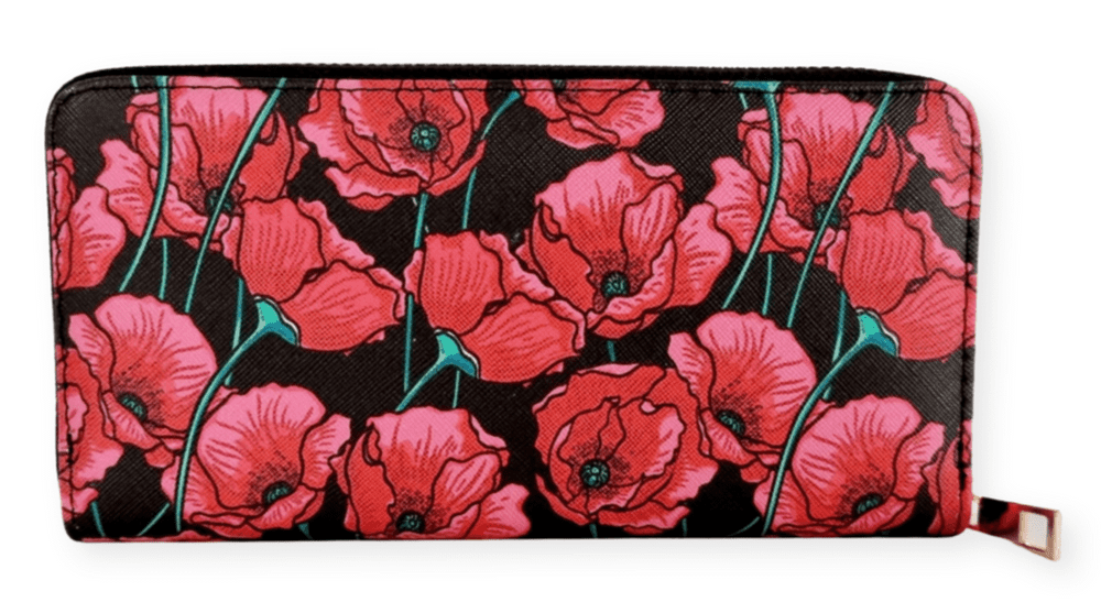 BA5538 LARGE POPPY PURSE BLACK