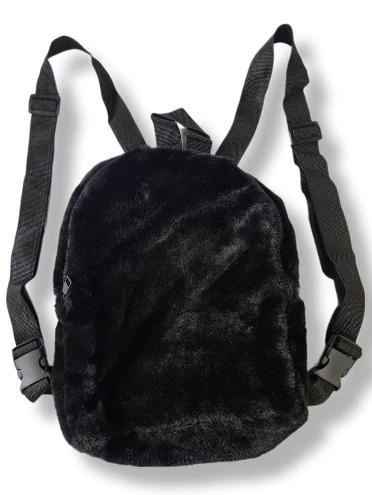 FUR BACKPACK BLACK