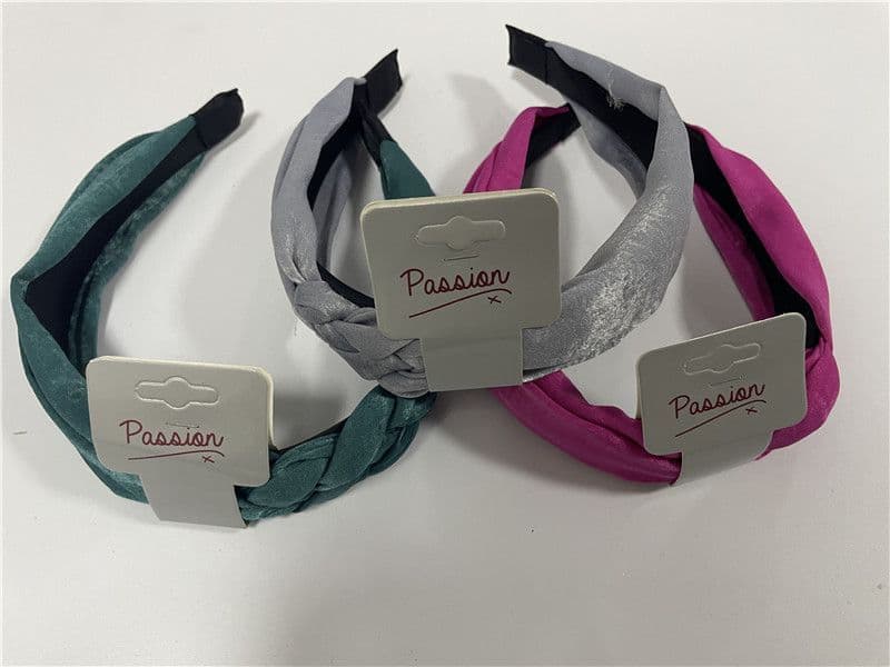 HB2994 PLAITED HEADBAND 3 ASST
