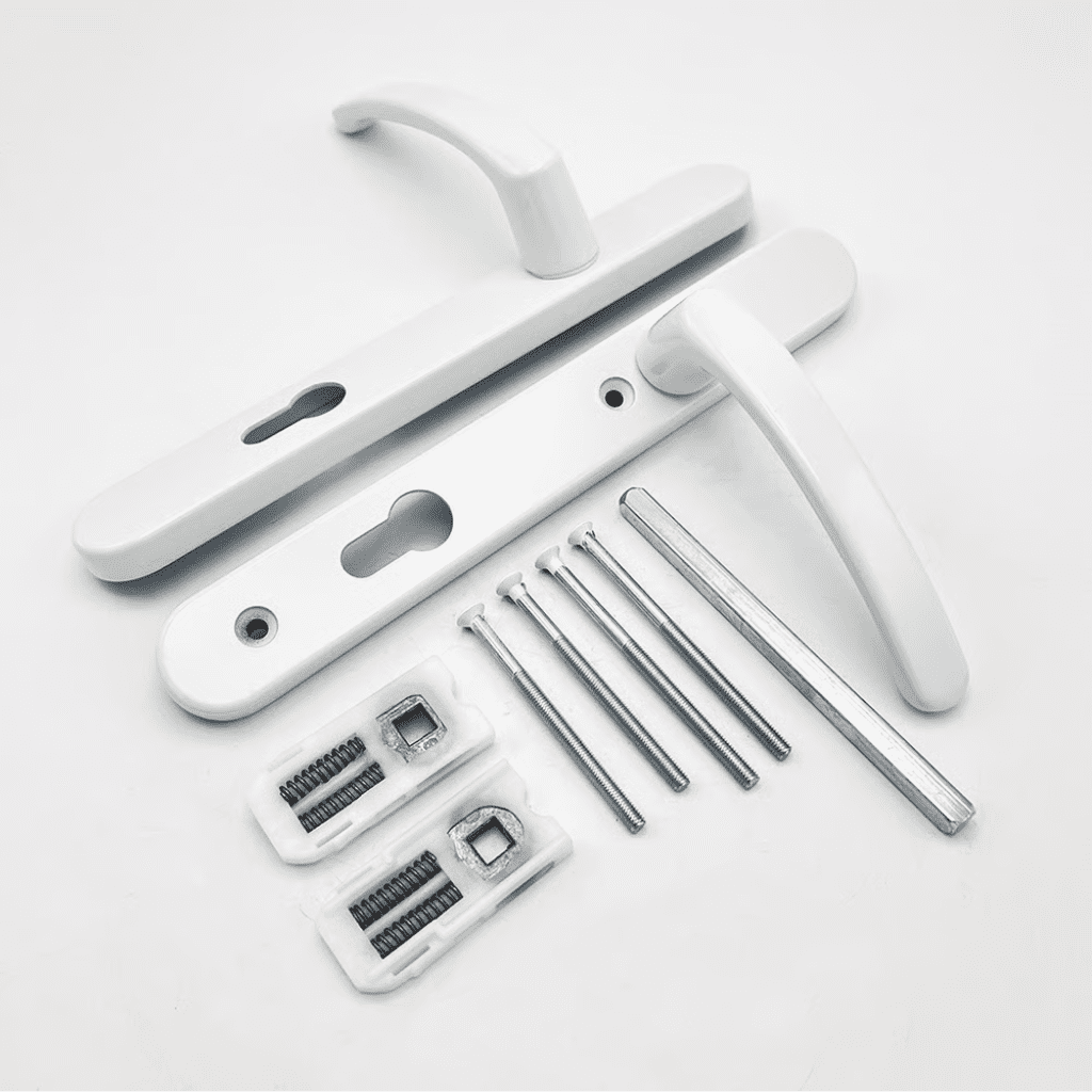 92 PZ White Replacement Door Handles For UPVC Multipoint Locks 122mm ...