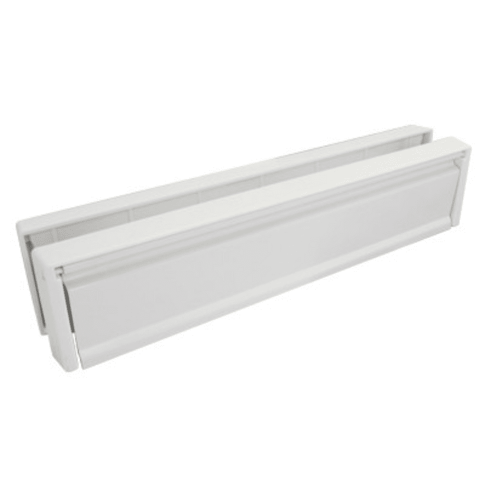 All White Upvc Door Letterbox 12 Inch