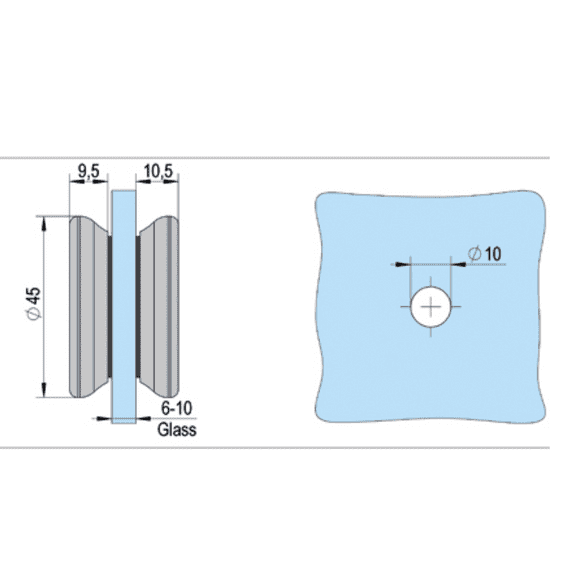 Bohle Flat Bathroom Shower Screen Door Handle