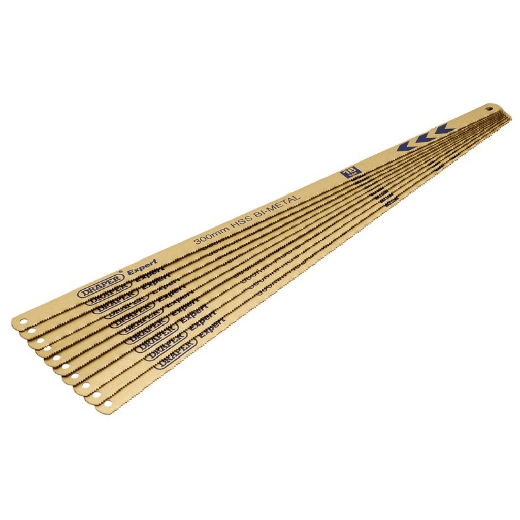 Draper Bi Metal 18TPI Hacksaw Blades 300mm Pack Of 10