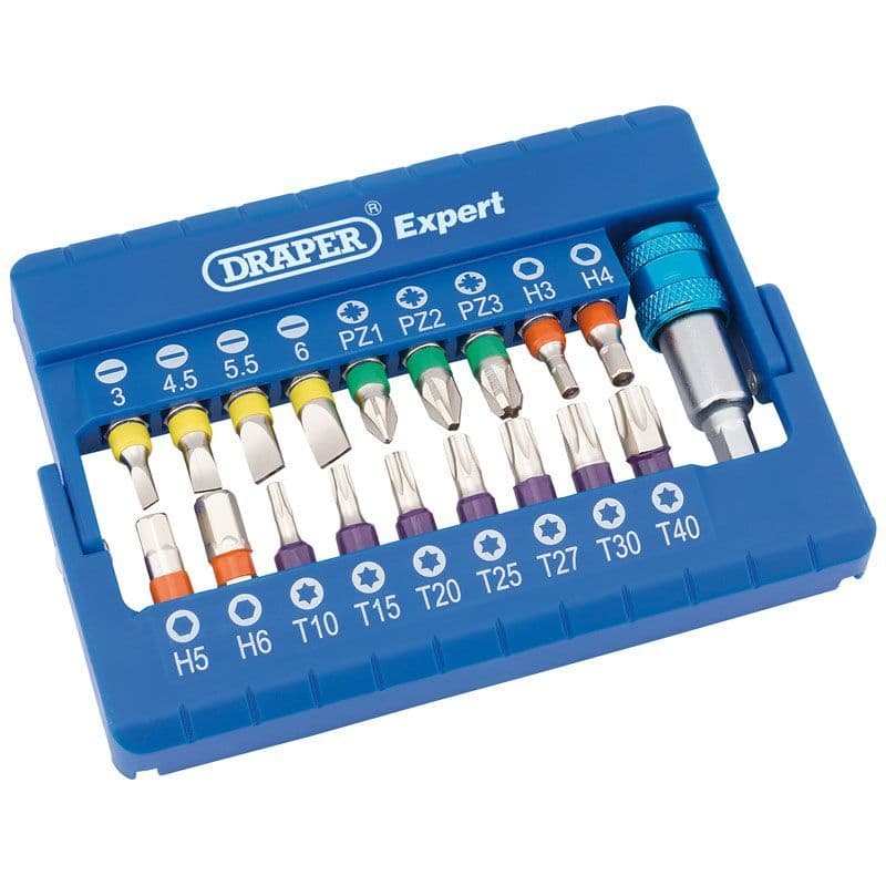 Draper Colour Coded Screwdriver Bit Set 13 Pcs