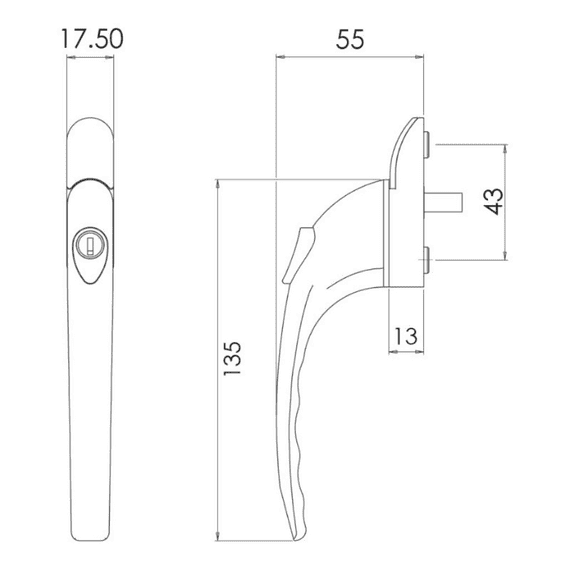 Mila Pro Linea Replacement Window Handle