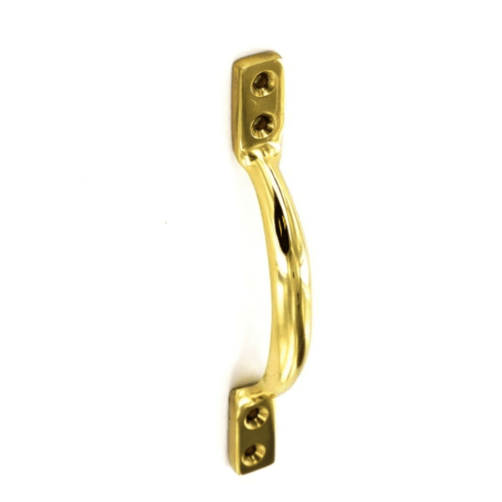 Securit Brass Pull Down Wooden Sash Handle
