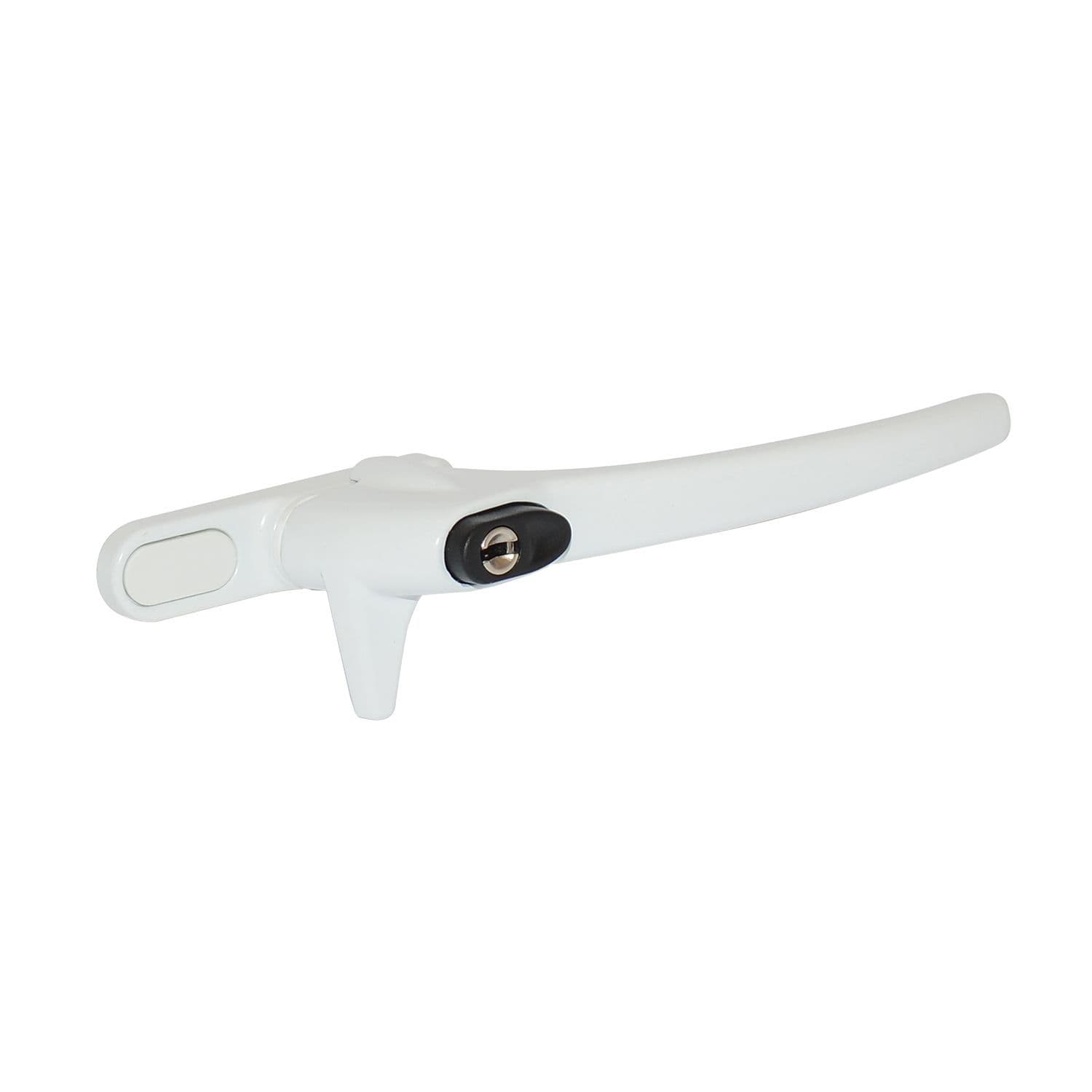 White Cockspur Window Handle R/H 21mm Nose