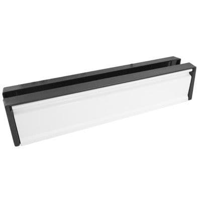 White Upvc Door Letterbox 12"