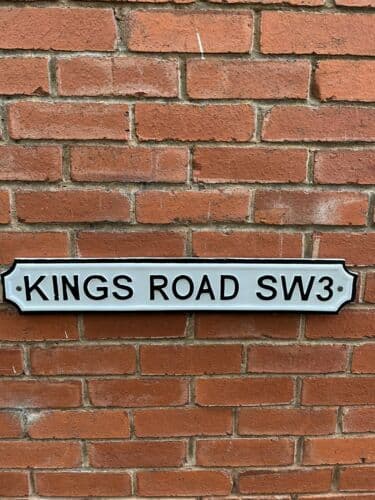 KINGS ROAD SW3 Vintage Style LONDON Road Street Sign SOLID METAL