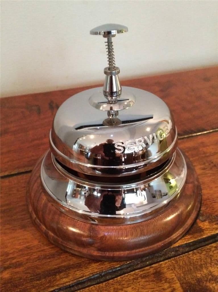 Large Quality Service Bell Reception Counter Desk Restaurant Chrome ...