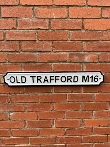 OLD TRAFFORD M16 Vintage Style MANCHESTER Football Road Street Sign SOLID METAL