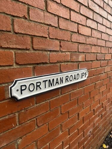 PORTMAN ROAD IP1 Vintage Style Ipswich football Road Street Sign SOLID ...
