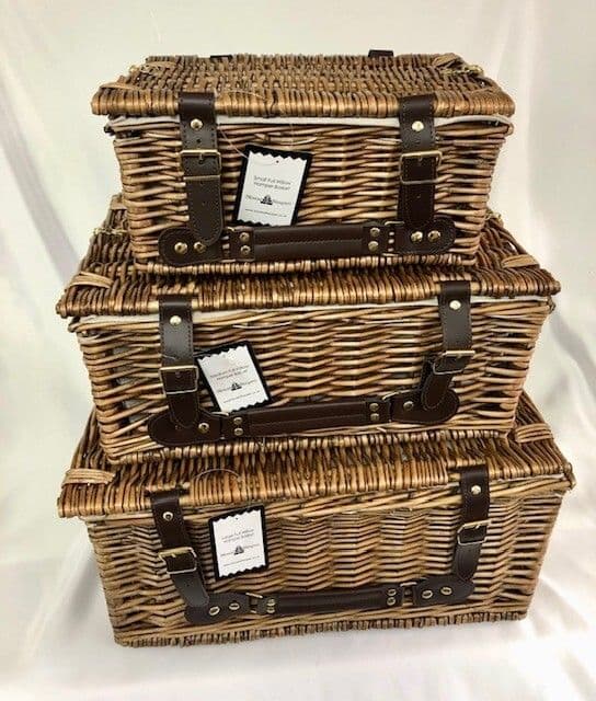 Wicker Picnic Hamper 3 Sizes Willow Christmas Gift Hampers Shop Retail ...