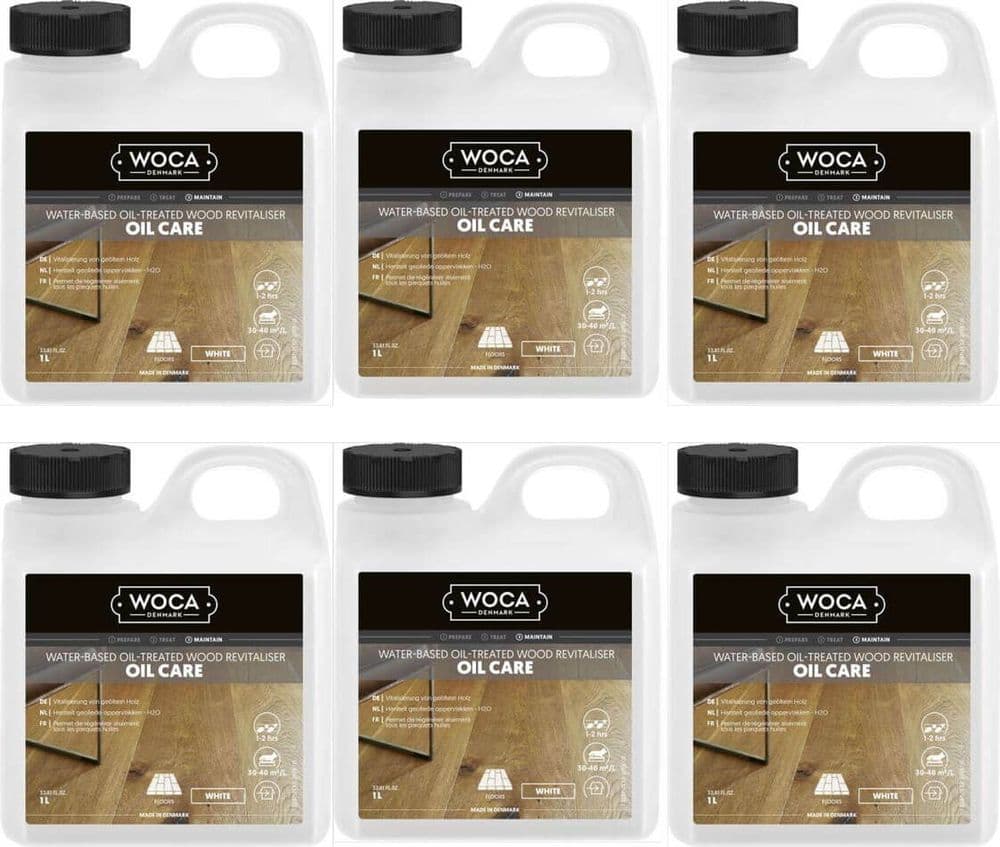 528110A Woca Oil Care White 6L total box of 6 x 1L