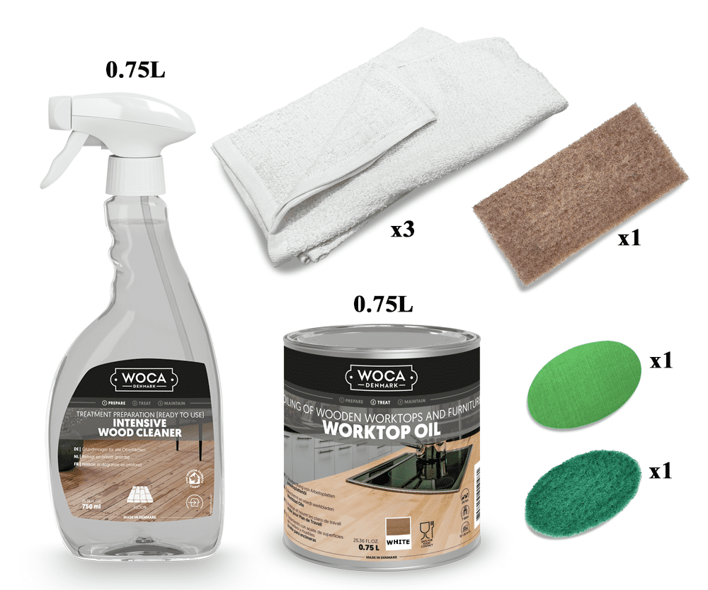Kit Woca Worktop oiling kit range DC057 white