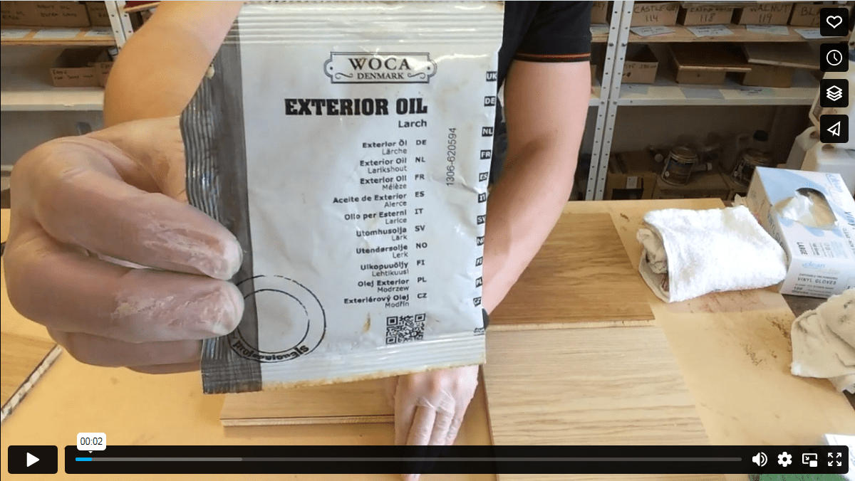 617936 Woca Exterior Wood Oil brown colours range