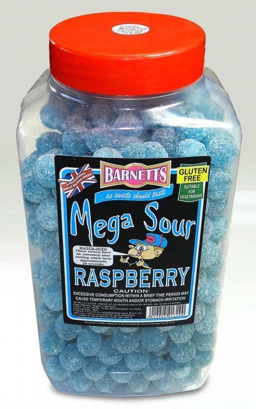 Barnetts Mega Sour Blue Raspberry 100g UK