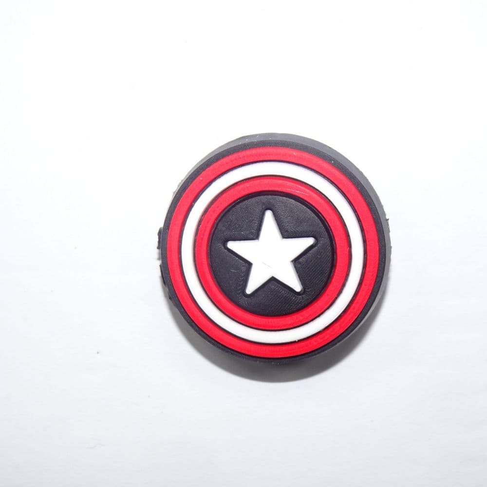 Captain America Shield Black Shoe Charm