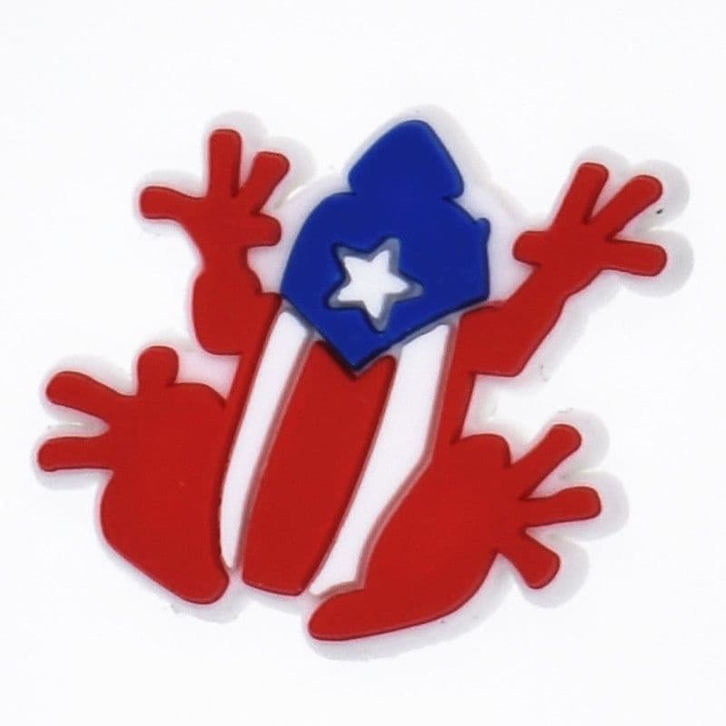 Coqui frog leaping Puerto Rico shoe charm BC