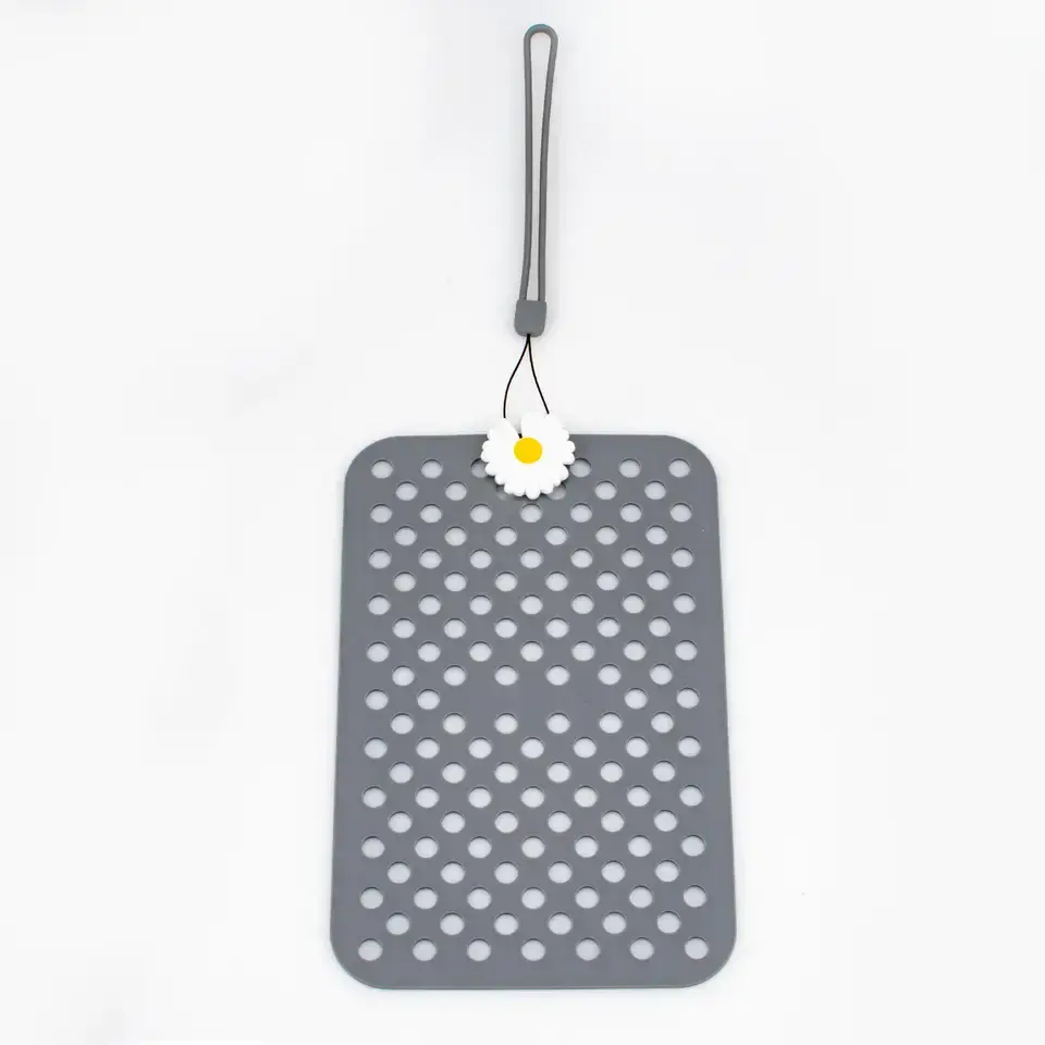 Display pad - Silicone panel Grey portable roll up wall display