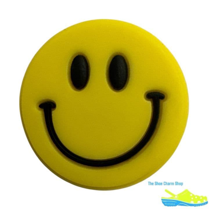 Emoji Big Smiling Face Yellow Shoe Charm