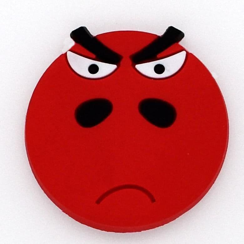 Emoji Red Snort Shoe Charm