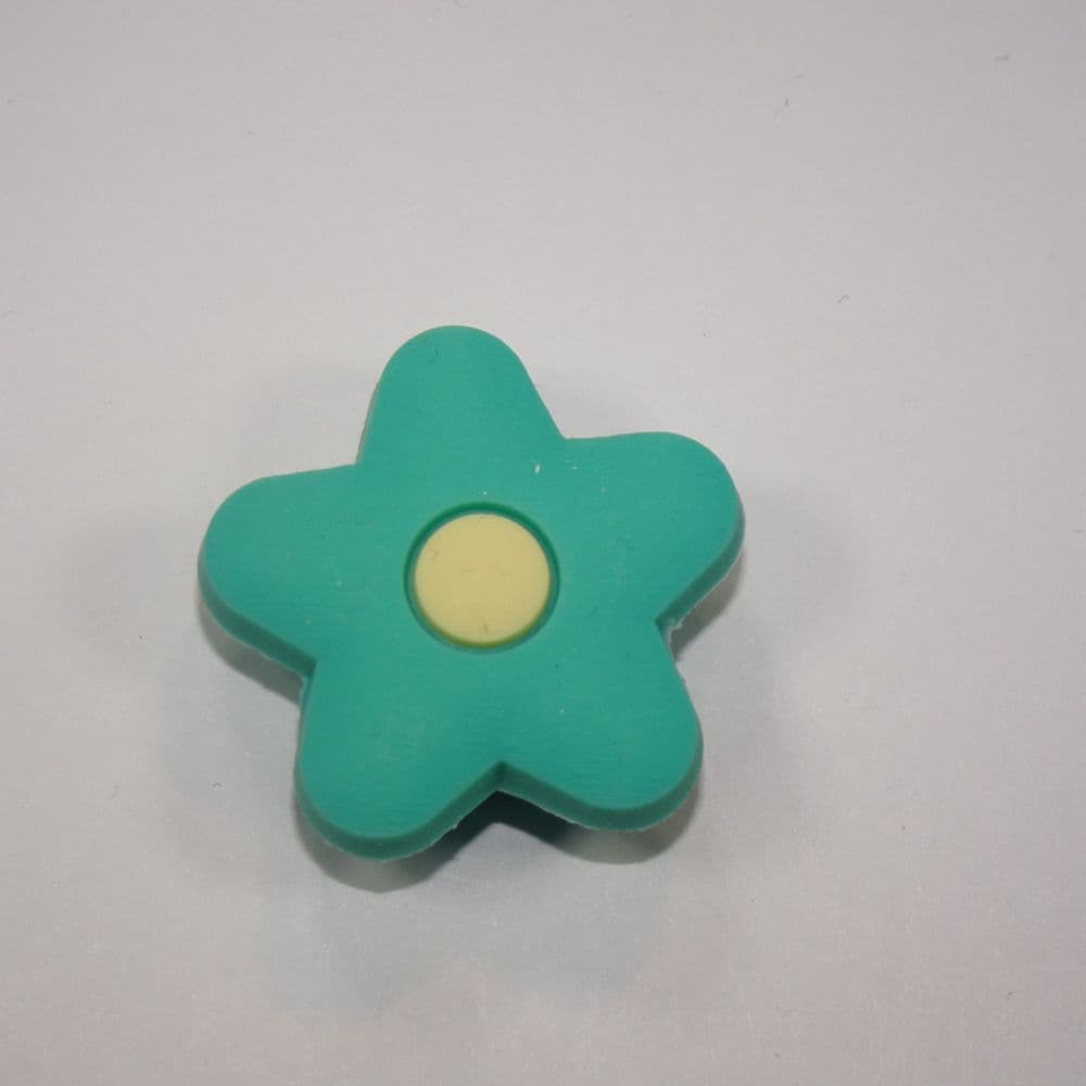 Green/Yellow Star Petals Shoe Charm